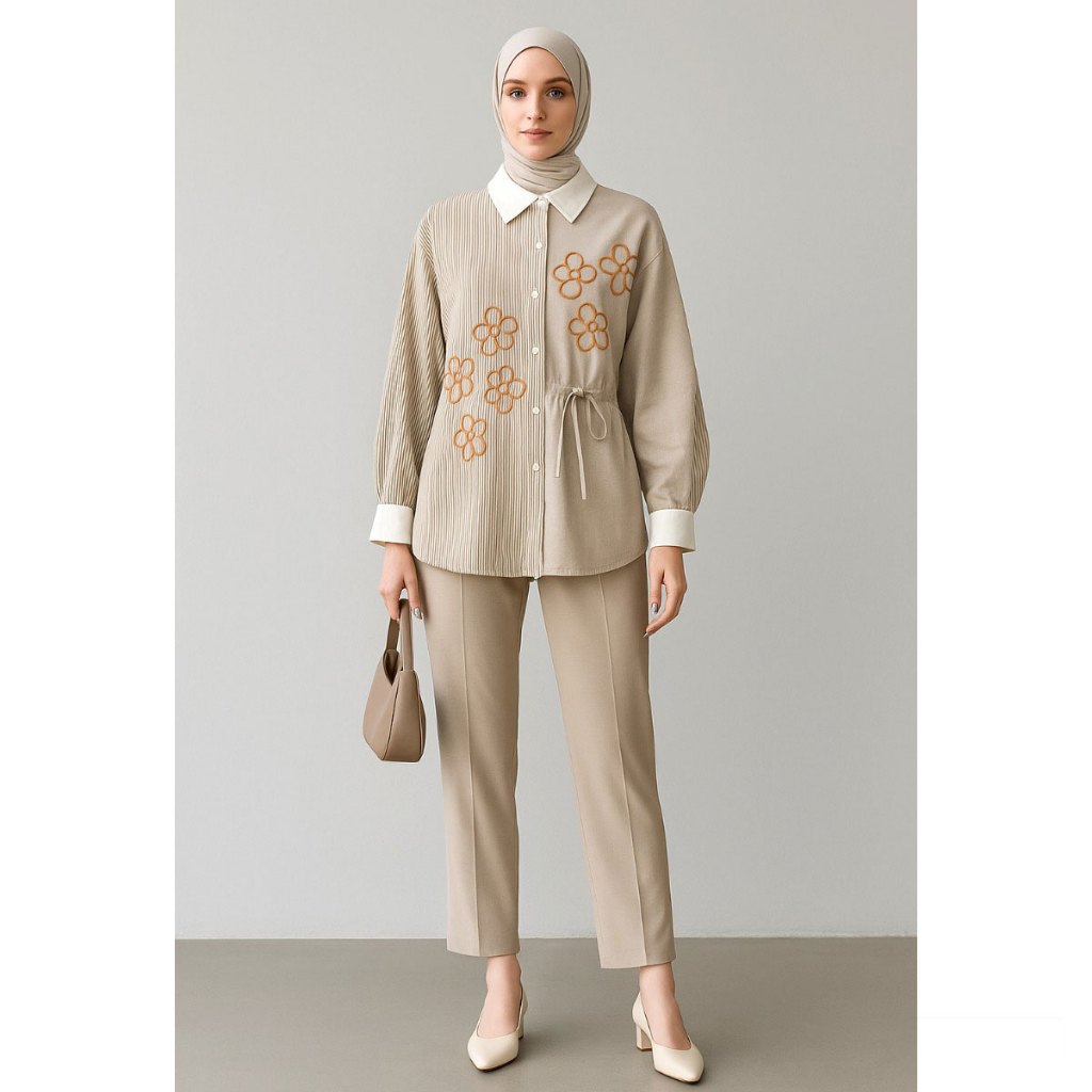 Jual IL - Cinta Flowers Shirt Bunga-Bunga Linen Rami | Shopee Indonesia