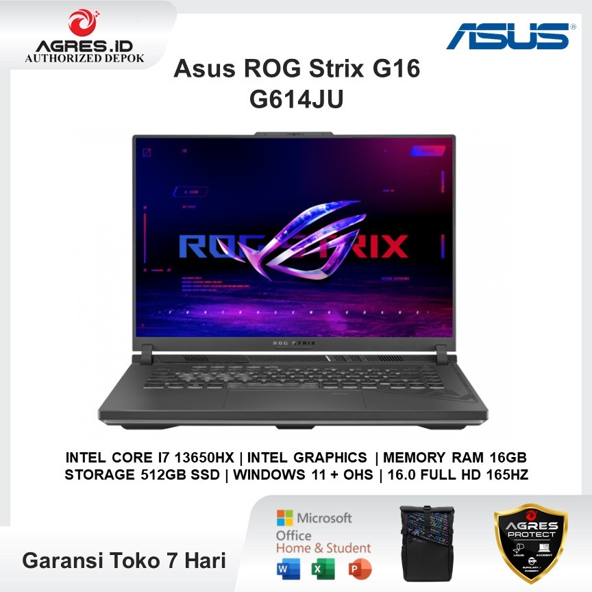 Jual Asus Rog Strix G16 G614JU i7 13650HX RTX4050 6GB 16GB 512GB Win 11 ...