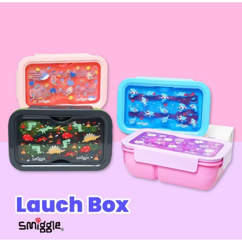Jual Kotak Makan 2 Grid Lunch Box Smiggle / Tempat Makan Lucu Free BPA ...