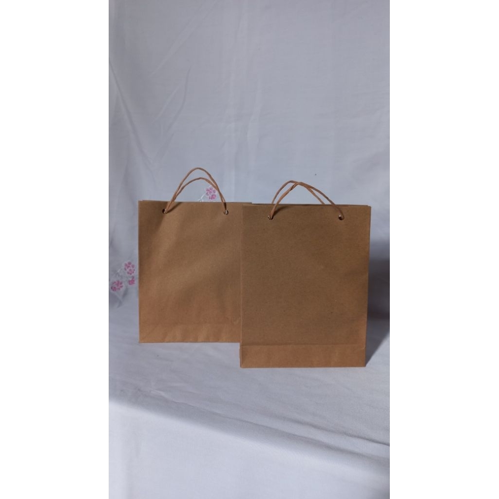 Jual (ISO 50PCS)PAPER BAG/TAS KERTAS/TAS SOVENIR UKURAN MINI POLOS 17CM ...
