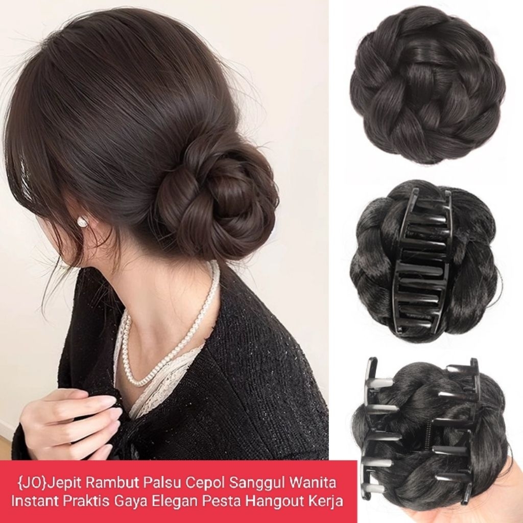 Jual {JO}NEW Jepit Rambut Palsu (Cepol kepang)Wanita Wig Cepol Sanggul ...