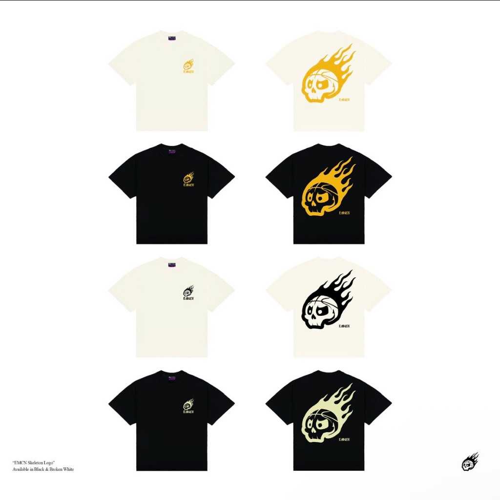 Jual EMCN Oversized Tee Skeleton Logo | Shopee Indonesia