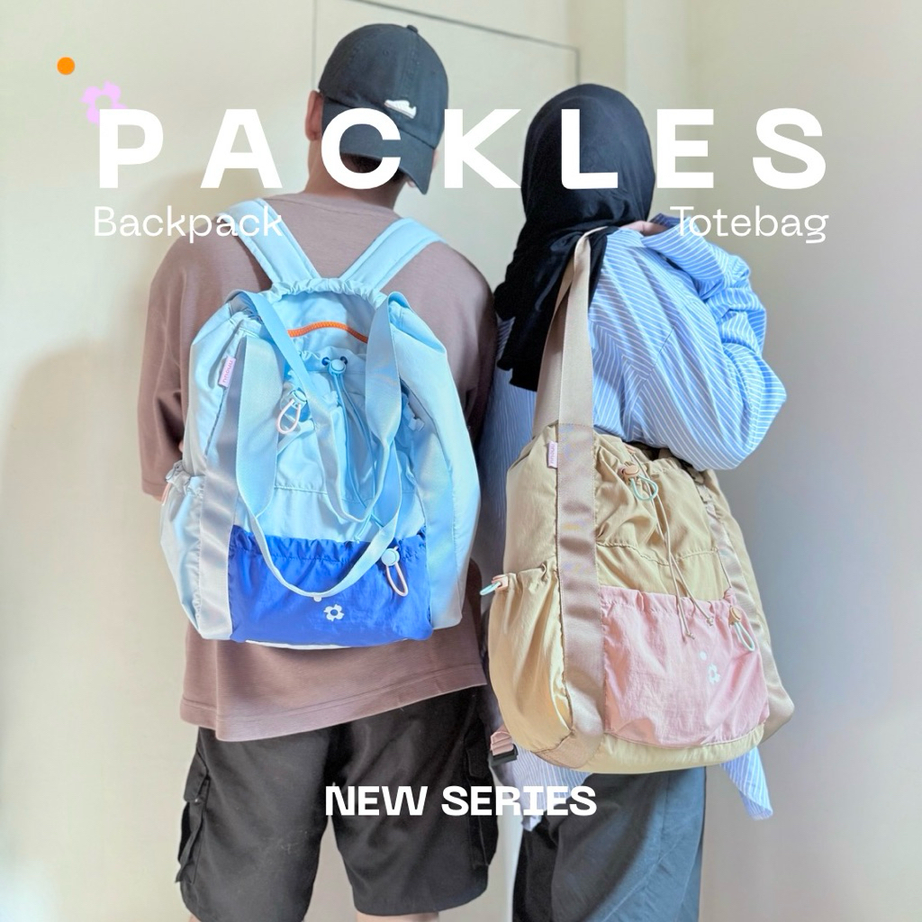 Jual Nnouu PACKLES Bag | Puffy Backpack Totebag | Tas Ransel Bahu Pria ...