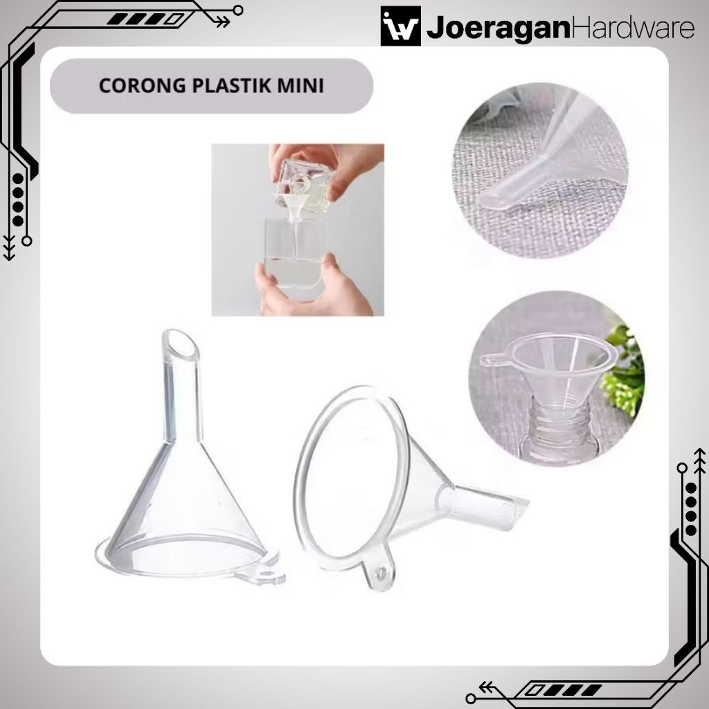 Jual Corong Mini Plastik Transparan Kecil Refill Minyak Wangi Botol ...