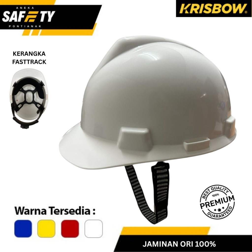 Jual Krisbow Helm Proyek Keselamatan Kerja Top Guard Hdpe Free Tali ...