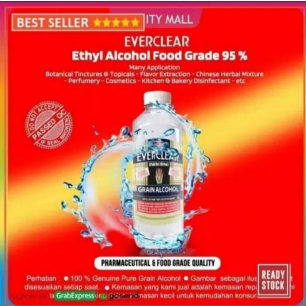 Jual Everclear Alkohol FoodGrade Pure Grain Alcohol import | Shopee ...