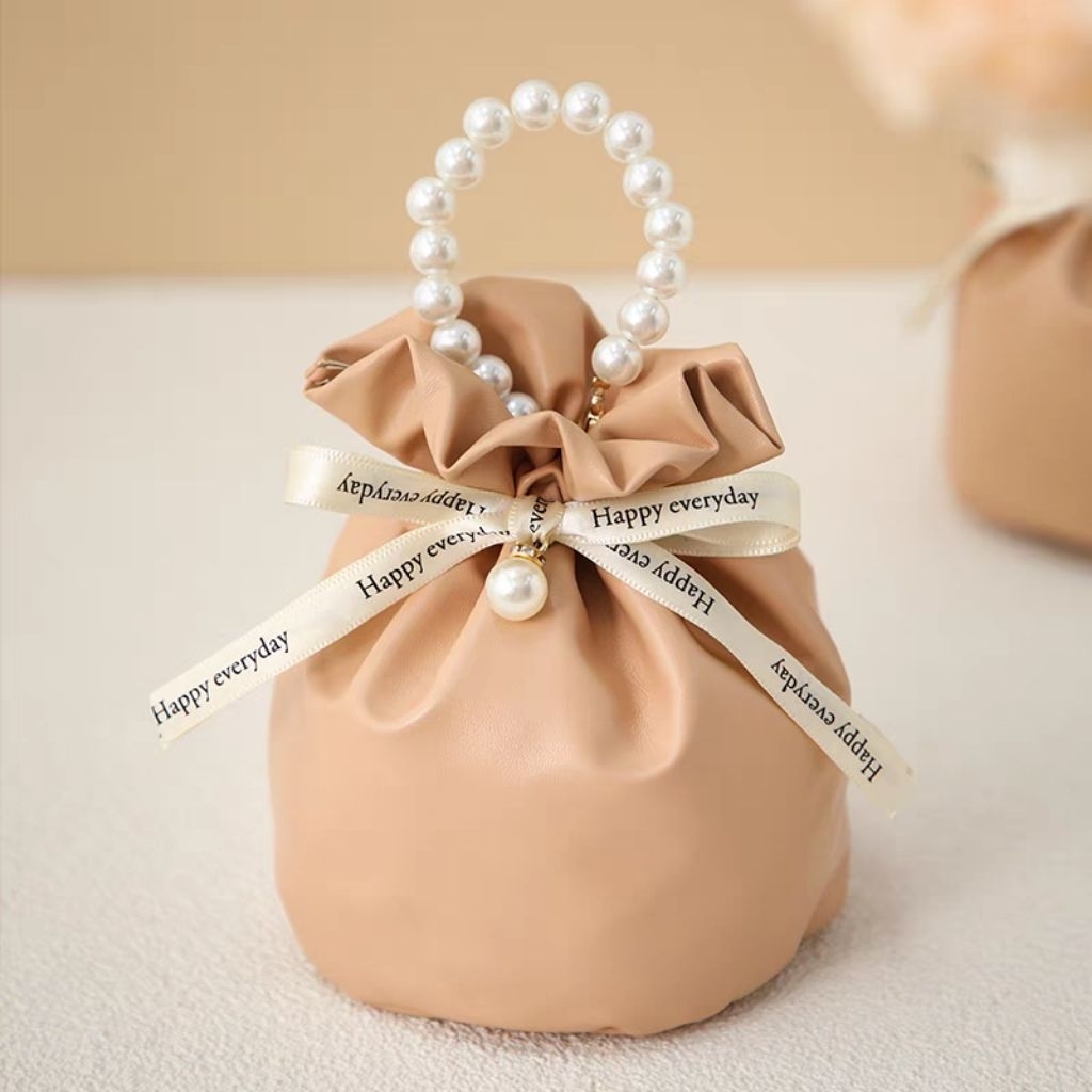 Jual Tas Mini Trend Korea Terbaru/ Tas Serut Kulit Mutiara/ Tas Mutiara ...