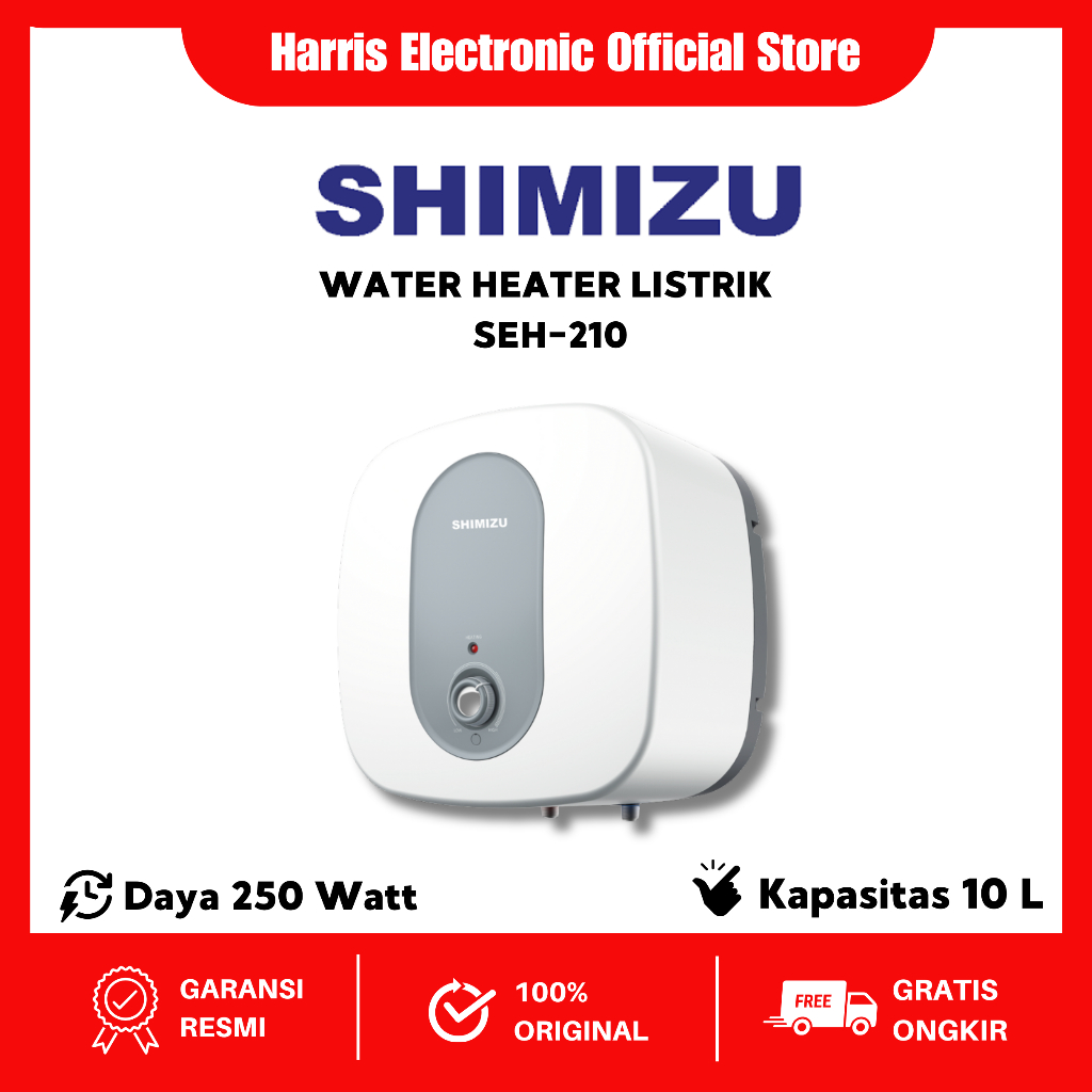 Jual SHIMIZU WATER HEATER LISTRIK 10 LITER SEH-210 / PEMANAS AIR ...