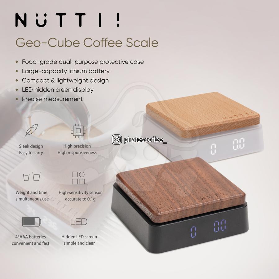 Jual Nuttii Geo Cube Digital Coffee Scale Battery with Timer ...