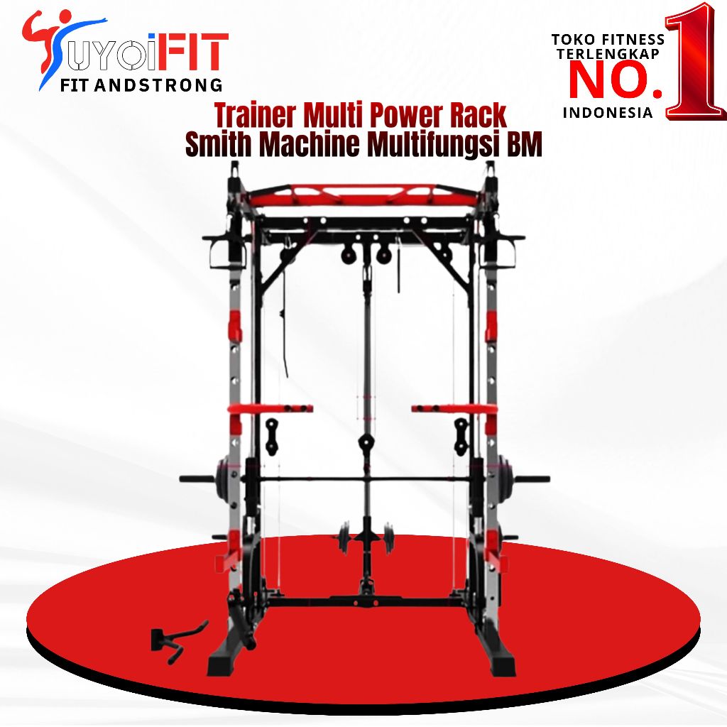 Jual Alat Fitness Sport Gym Trainer Multi Power Rack Smith Machine ...