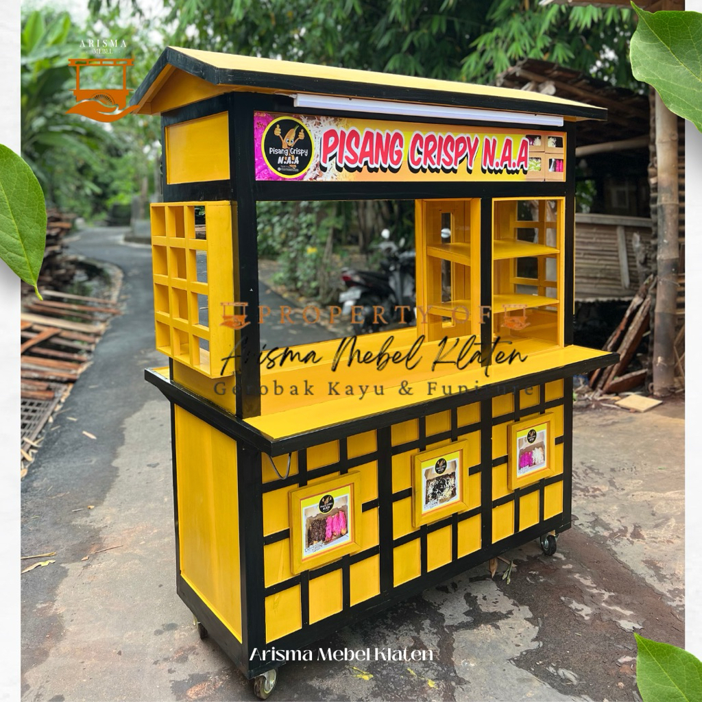 Jual Gerobak Booth Multifungsi, Gerobak Jualan Kekinian, Gerobak Booth ...