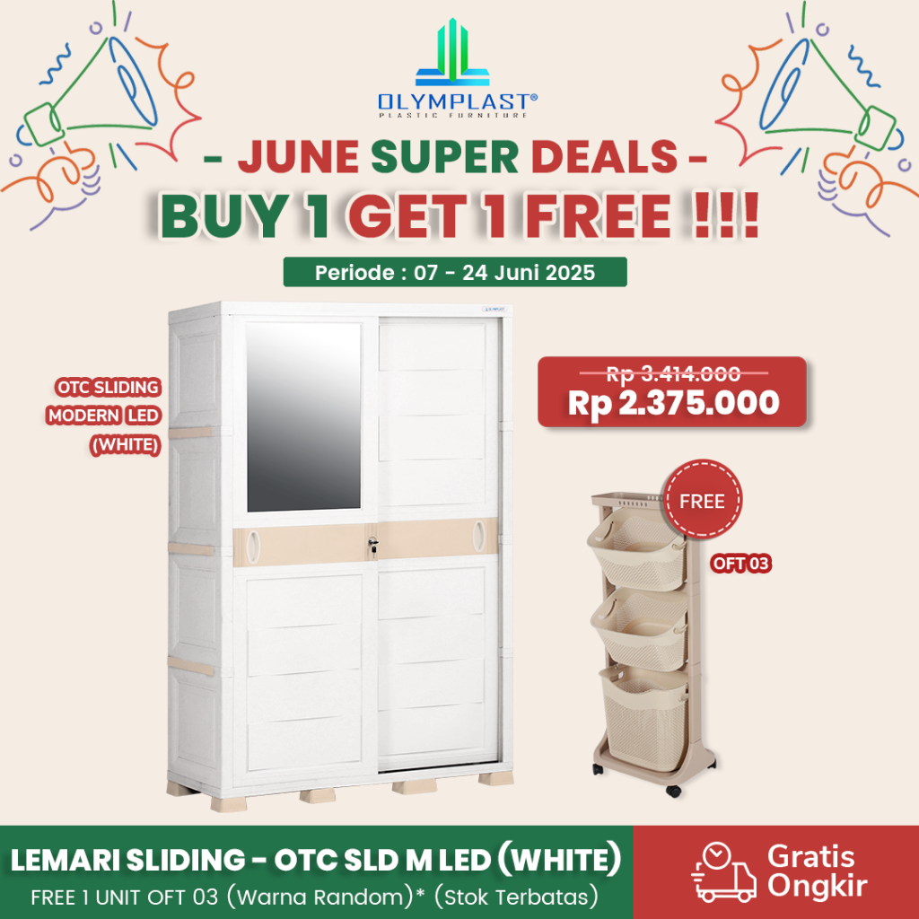 Jual Olymplast OTC SL WHITE / Olymplast Transform Cabinet Sliding ...
