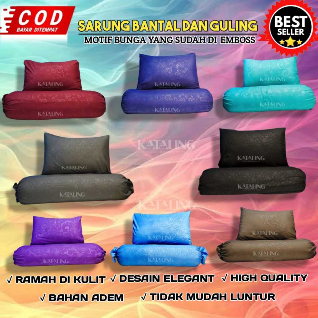 Jual Sarung Bantal dan Guling Motif Bunga Emboss Bahan Microfiber 95 ...