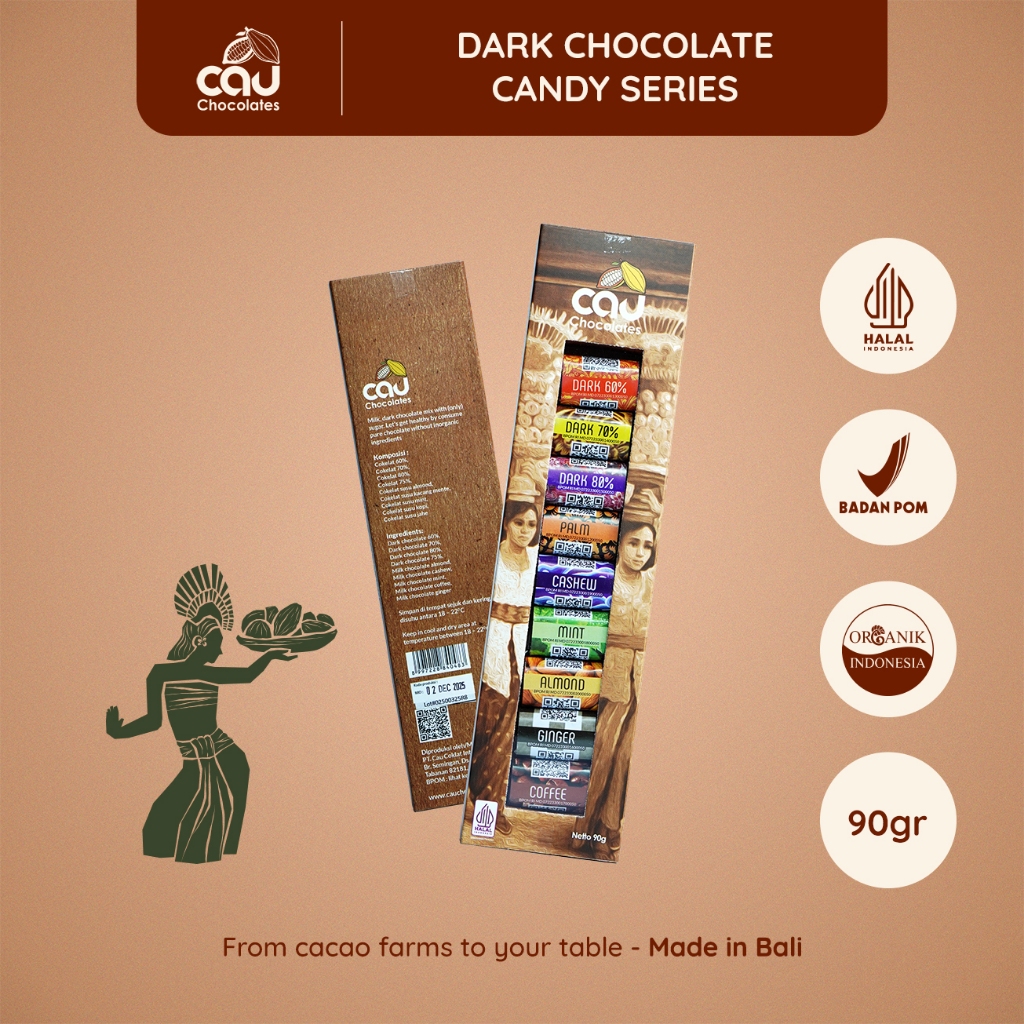Jual CAU CHOCOLATES - Dark Chocolate Candy Series / Permen Coklat - 90 ...