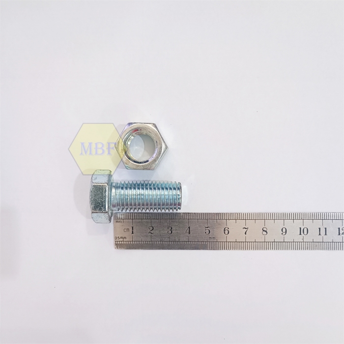 Jual BMP M16 x 35 Baut Mur Hexagon Galvanis Putih M16x35 | Shopee Indonesia