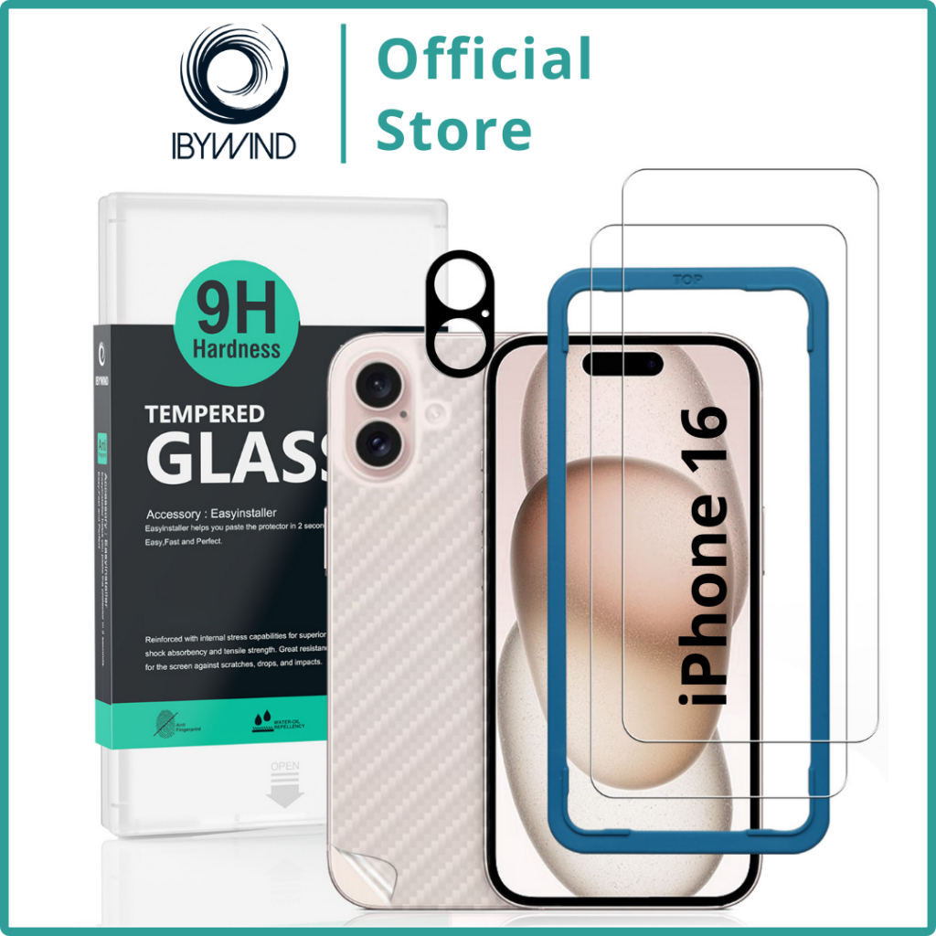 Jual Tempered Glass Ibywind untuk iPhone 16 5G dengan Easy Installer ...
