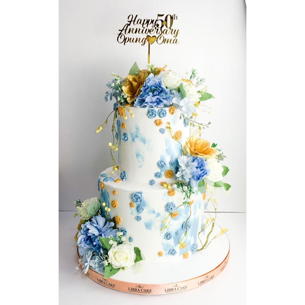 Jual Kue Ulang Tahun/Birthday Cake/Kue Ultah Tema Flower/Flower Blu ...