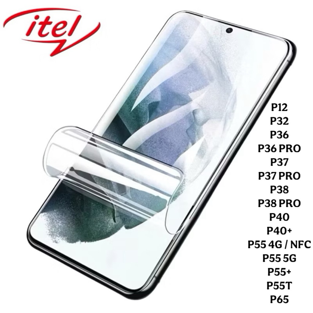 Jual Hydrogel Layar Bening ITEL P12 P32 P36 P36 PRO P37 P37 PRO P38 P38 PRO P40 P40+ P55 4G ...