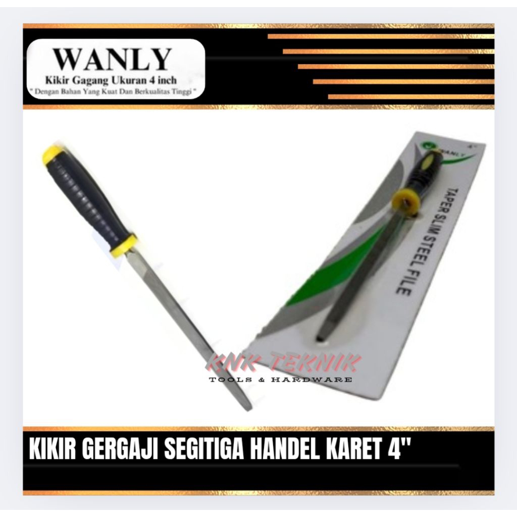 Jual Kikir Gergaji Besi Segitiga Handel Pvc Kikir Slim 4" Wanly ...