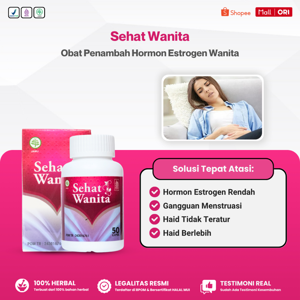 Jual Sehat Wanita - Obat Hormon Estrogen Rendah, Penambah Hormon ...