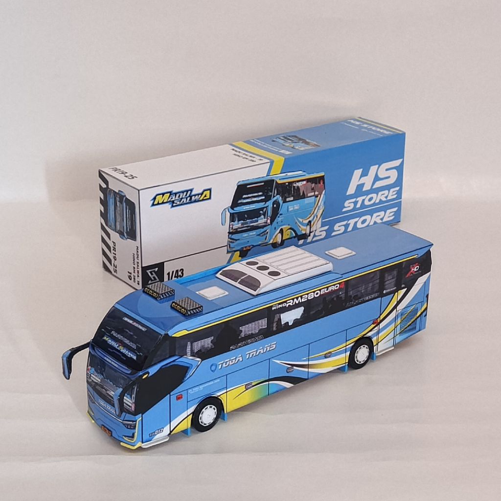 Jual miniatur bus papercraft skala 43 toga trans madu salwa | Shopee ...