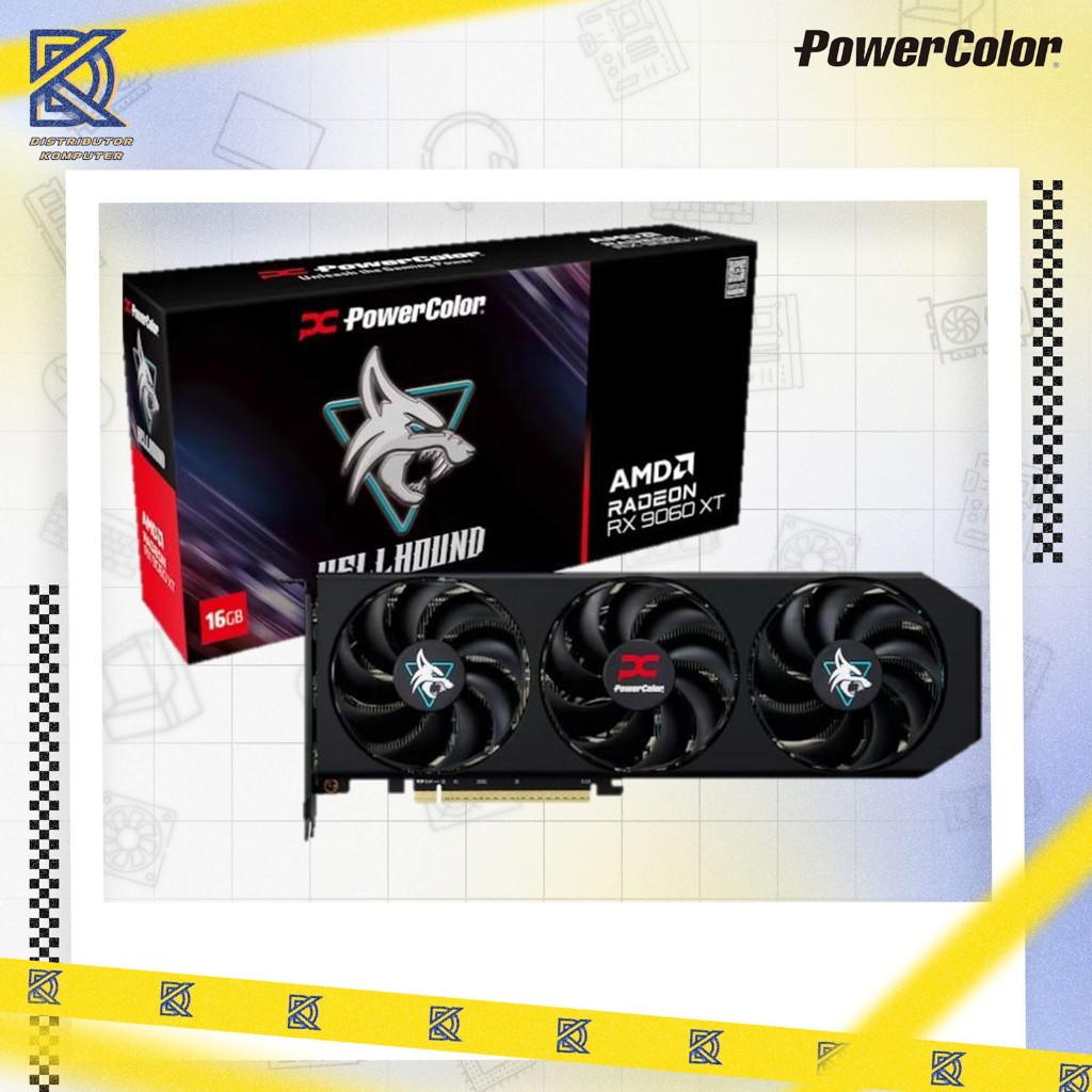 Jual POWERCOLOR VGA AMD RADEON RX 9060 XT HELLHOUND OC 16GB GDDR6 ...