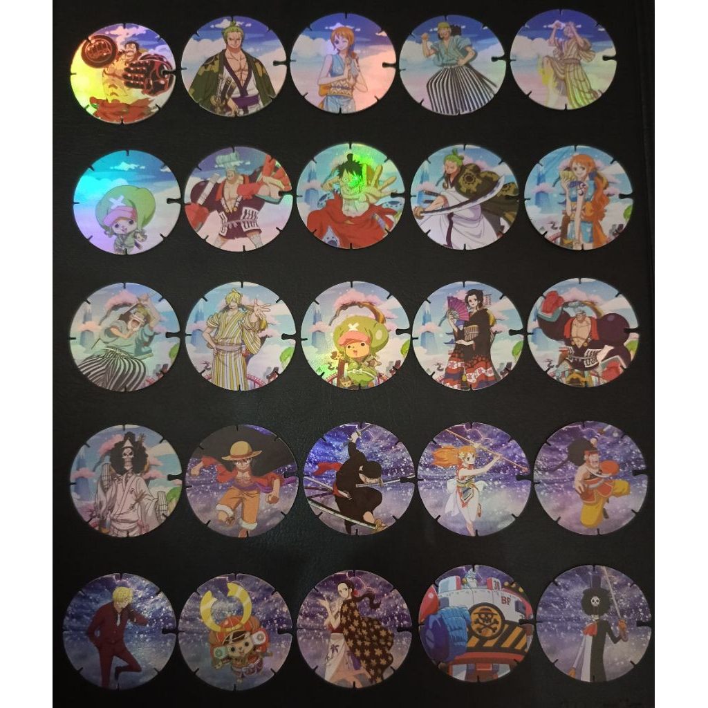 Jual Tazos / tajos chiki coins one piece fase 2 hologram fullset (50 ...