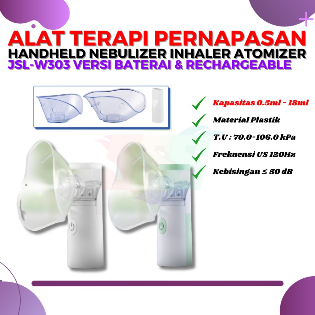 Jual Alat Terapi Penapasan Handheld Nebulizer Inhaler Atomizer JSL-W303 ...