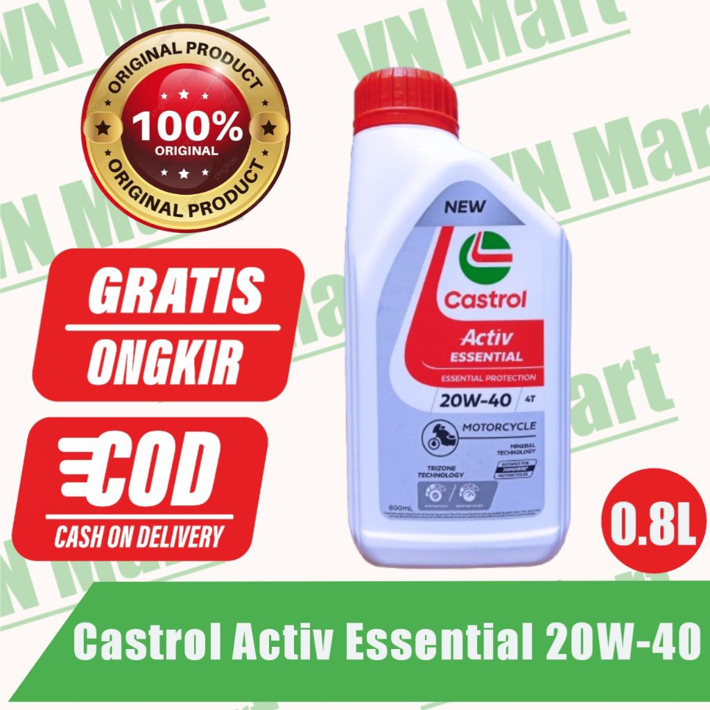 Jual Oli Mesin Motor Castrol Go Activ Essential 4T SAE 20W-40 ( 800ml ...