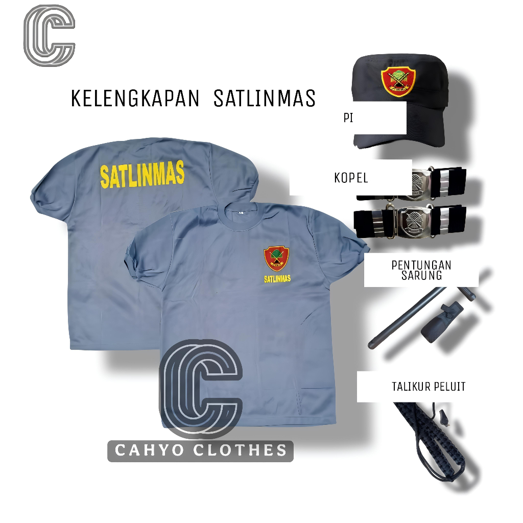 Jual PERLENGKAPAN LINMAS| KELENGKAPAN HANSIP BAJU LINMAS PENTUNGAN TOPI ...
