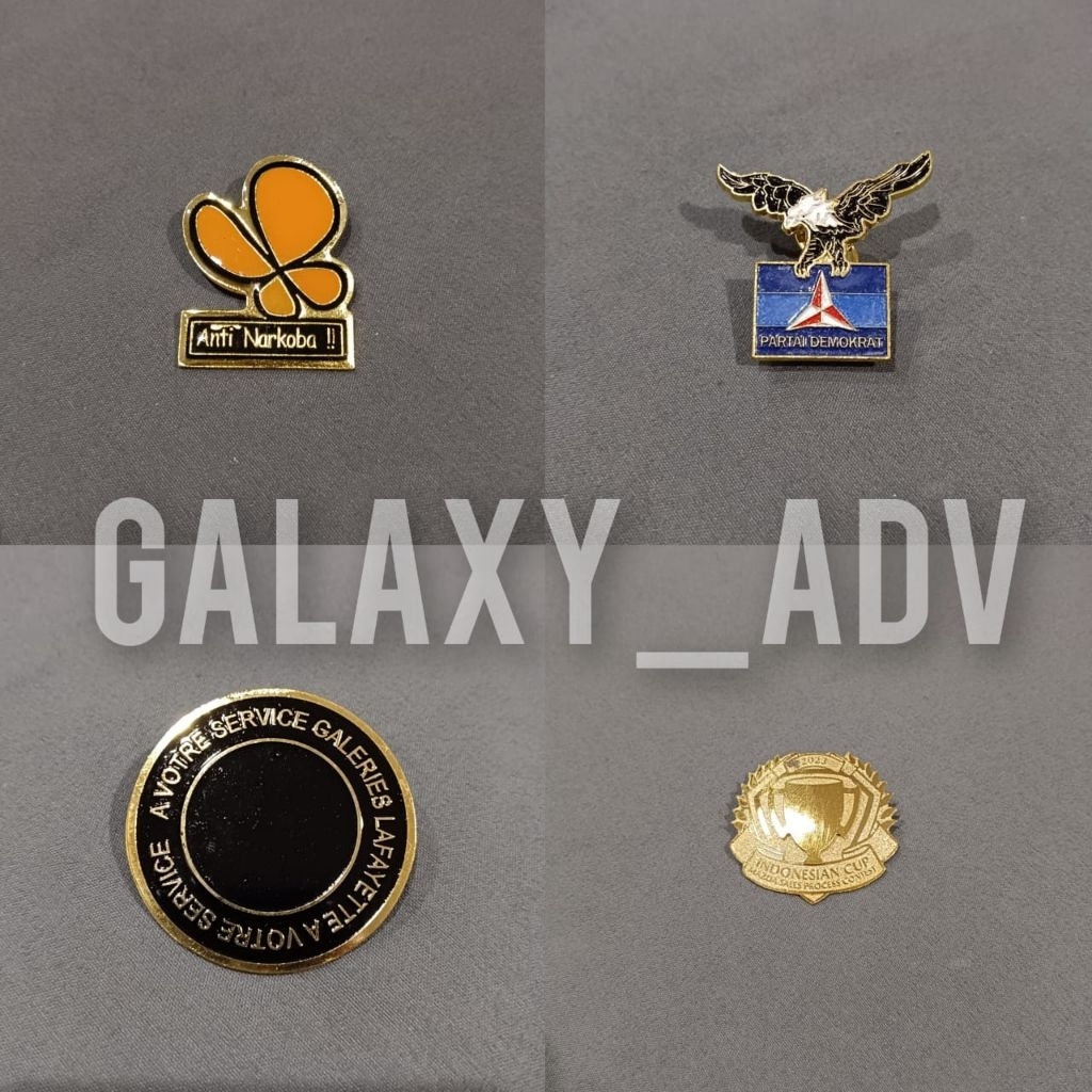 Jual pin custom logo kuningan sepuh emas | Shopee Indonesia