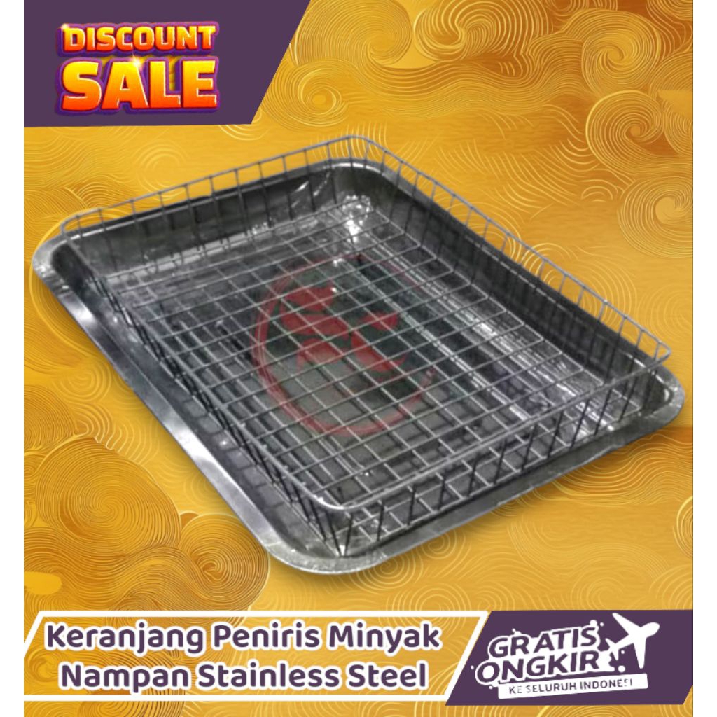 Jual Keranjang Peniris Makanan dan Nampan Baki Stainless/ Keranjang ...