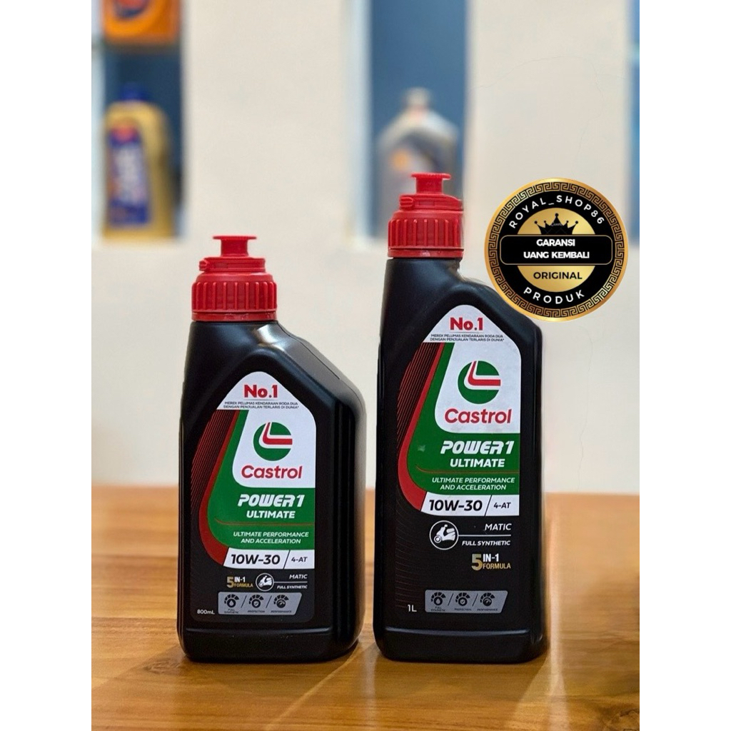Jual OLI CASTROL POWER 1 ULTIMATE MATIC SAE 10W-30 800 ML - 1 LT API SN ...