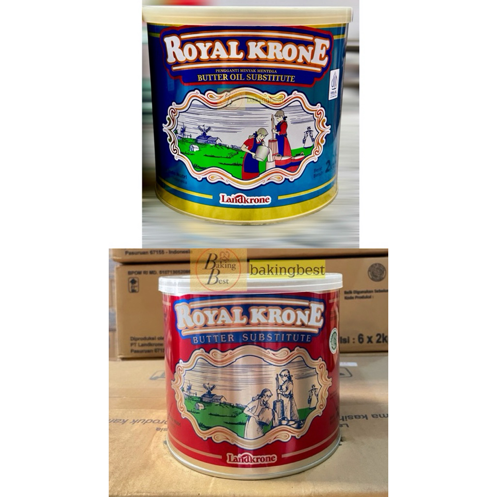Jual Royal Krone Butter & Butter Unsalted murah kemasan 2 Kg.Untuk Cake, Cookies, Roti , Donat ...