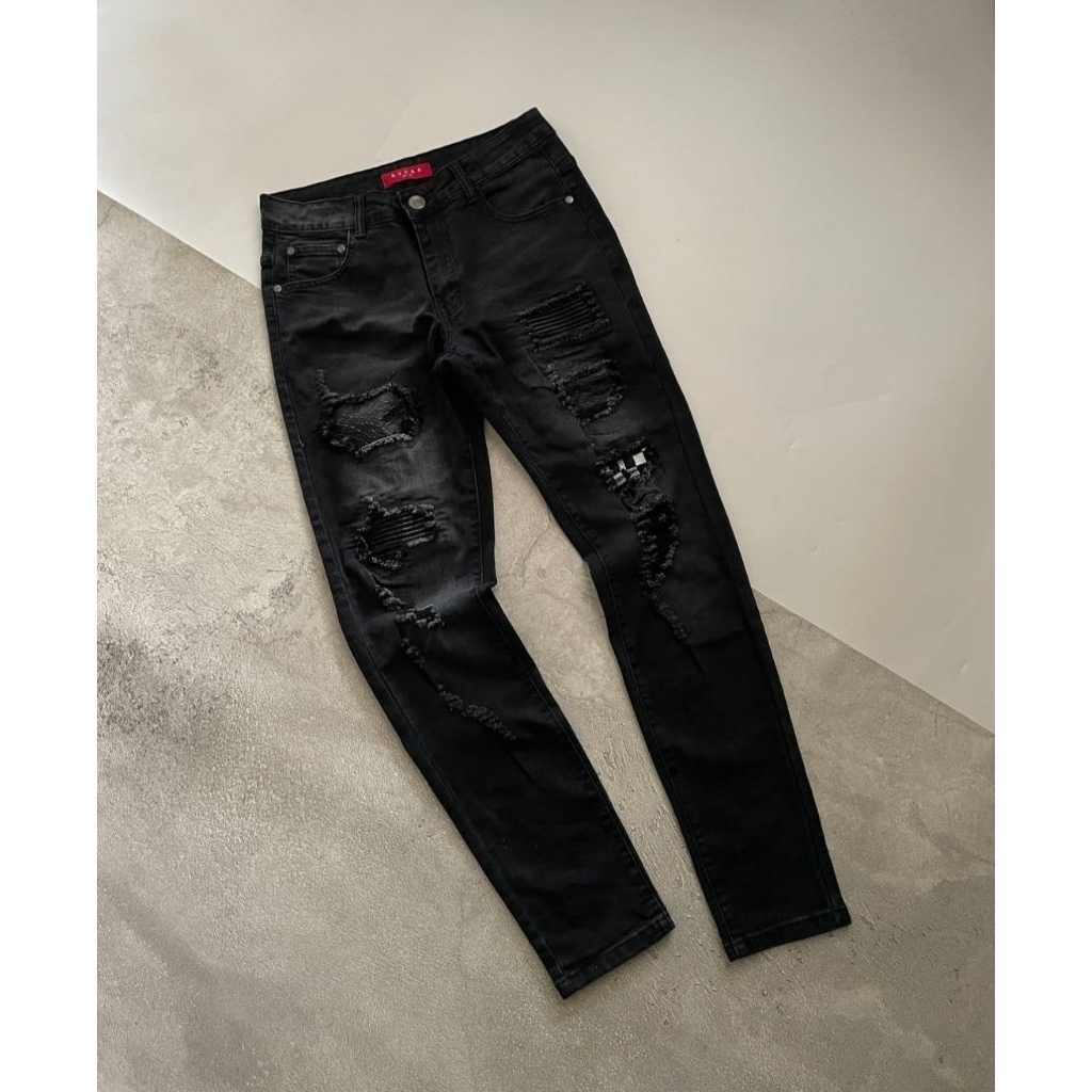 Jual RUCAS Grand Combination Python Jeans - Black | Shopee Indonesia