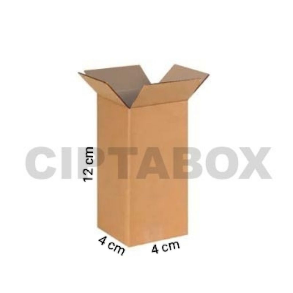 Jual karton box kardus dus ukuran 4 x 4 x 12 cm | Shopee Indonesia
