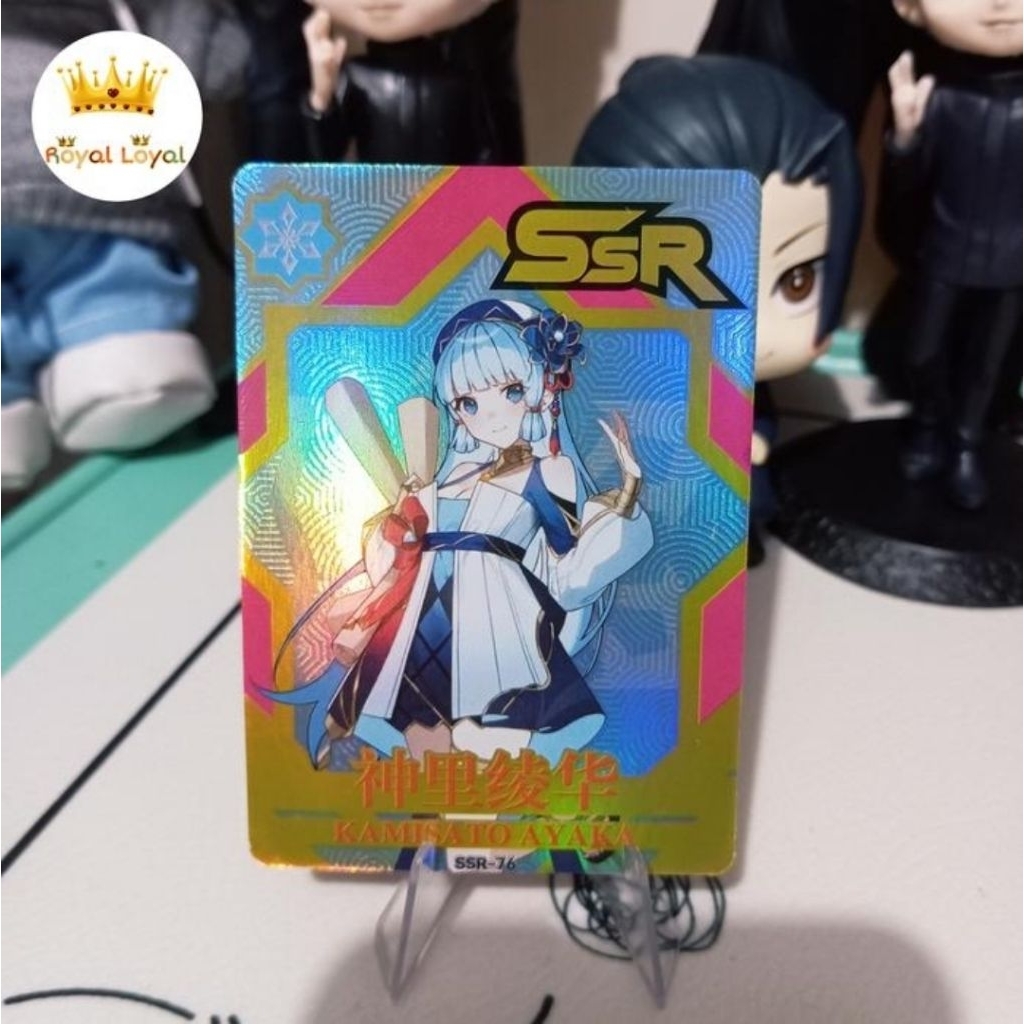Jual Kamisato Ayaka Kartu Collection CCG Genshin Impact SSR Tebal Card ...