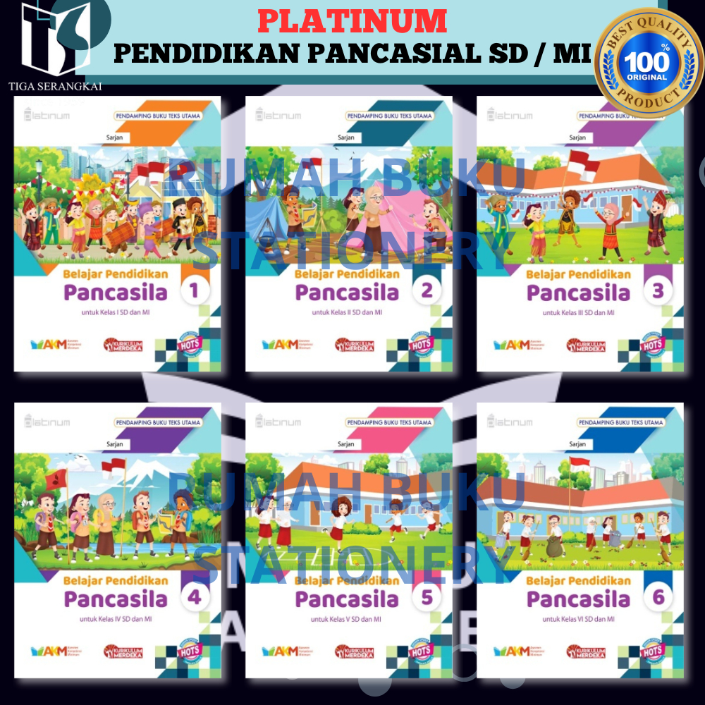 Jual PLATINUM Buku PPKN SD/MI Kelas 1 2 3 4 5 6 Senang Belajar Pendidikan Pancasila Tiga ...
