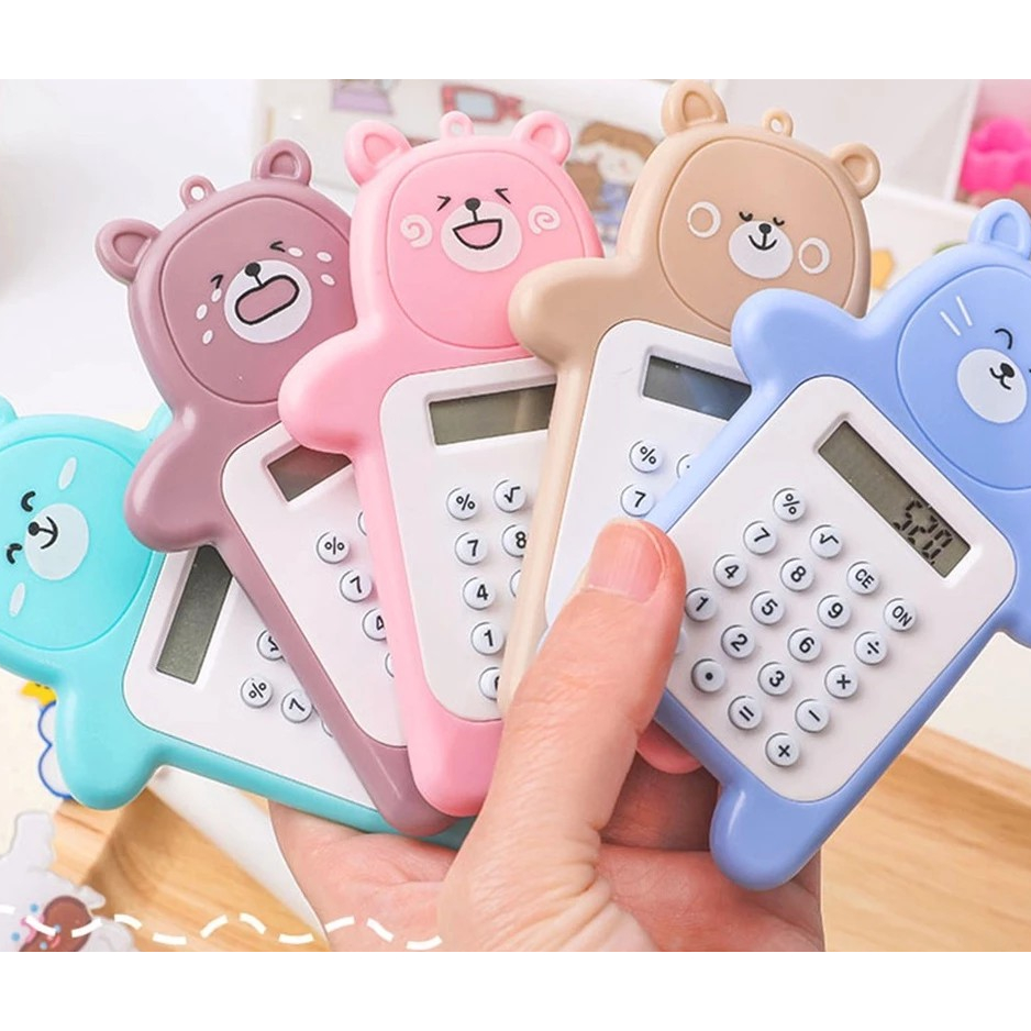 Jual ATMS-Calculator Mini Portable Motif Bear Lucu Kalkulator Portable ...