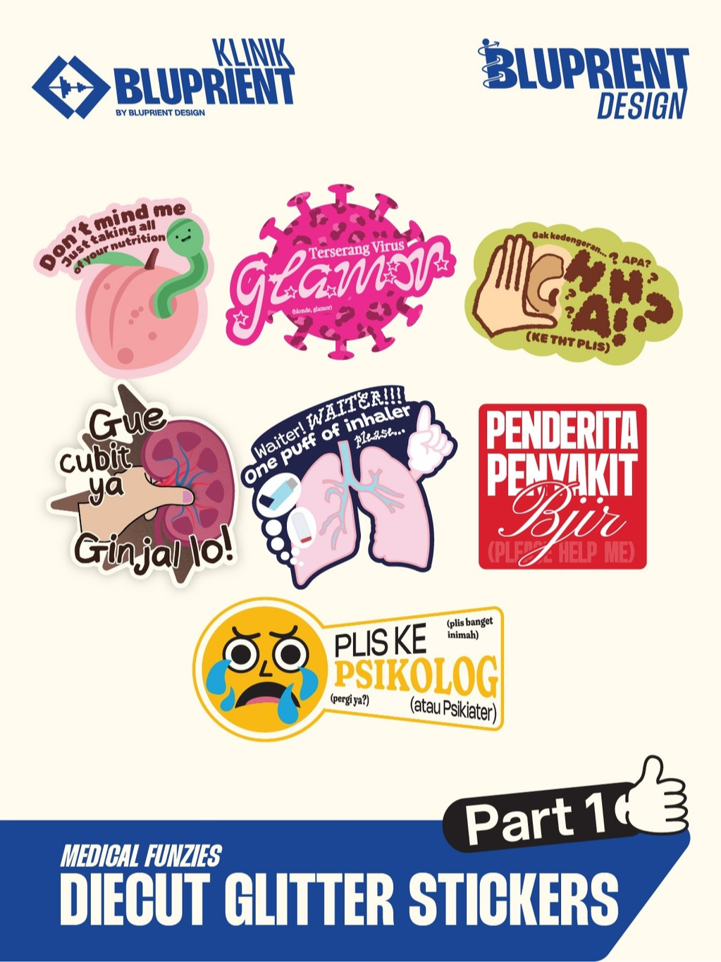 Jual Sticker Laminasi Glitter [Part 1] - Tema Kedokteran/Kesehatan ...