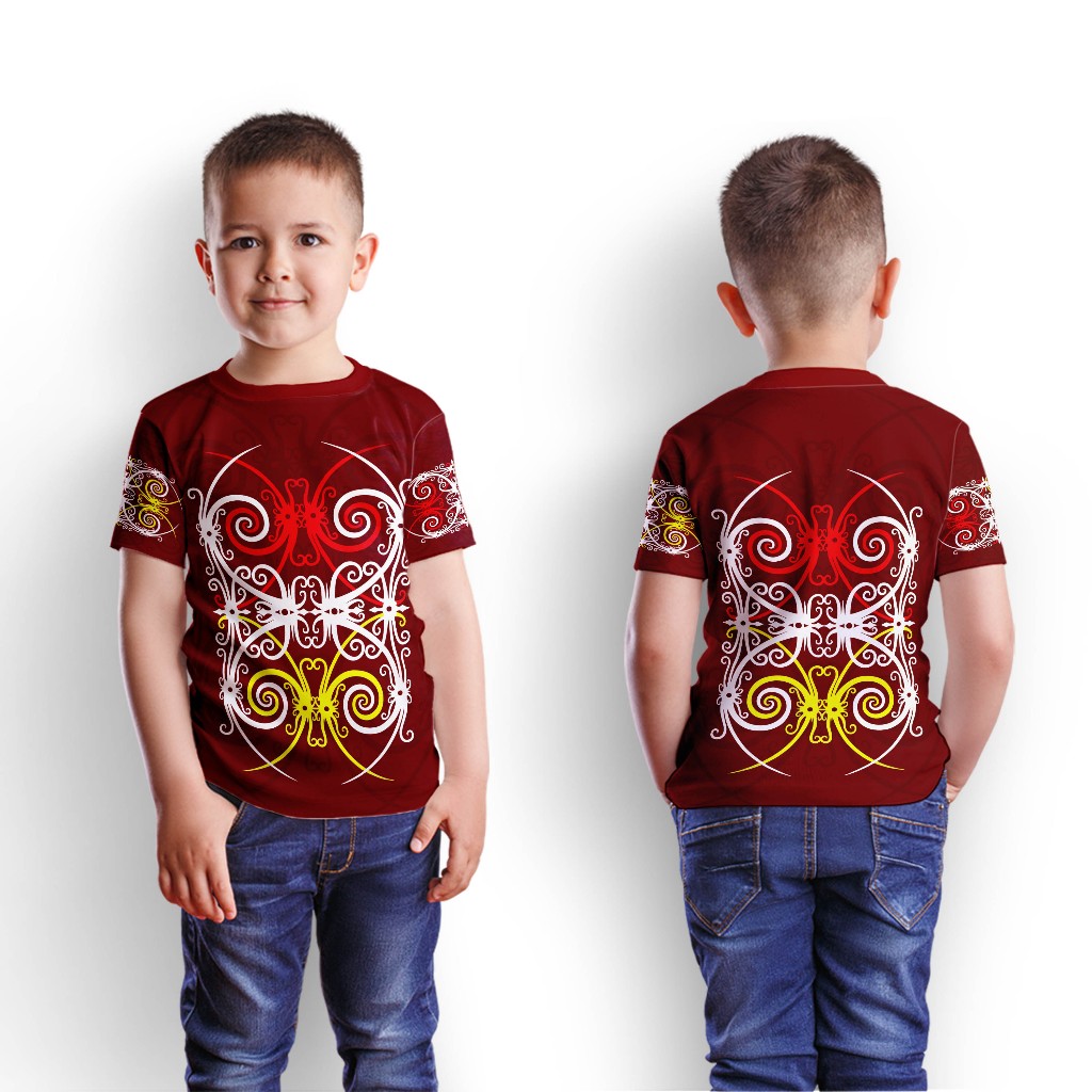 Jual Kaos Baju Anak Motif Dayak Kalimantan / Jersey Anak Batik Dayak ...