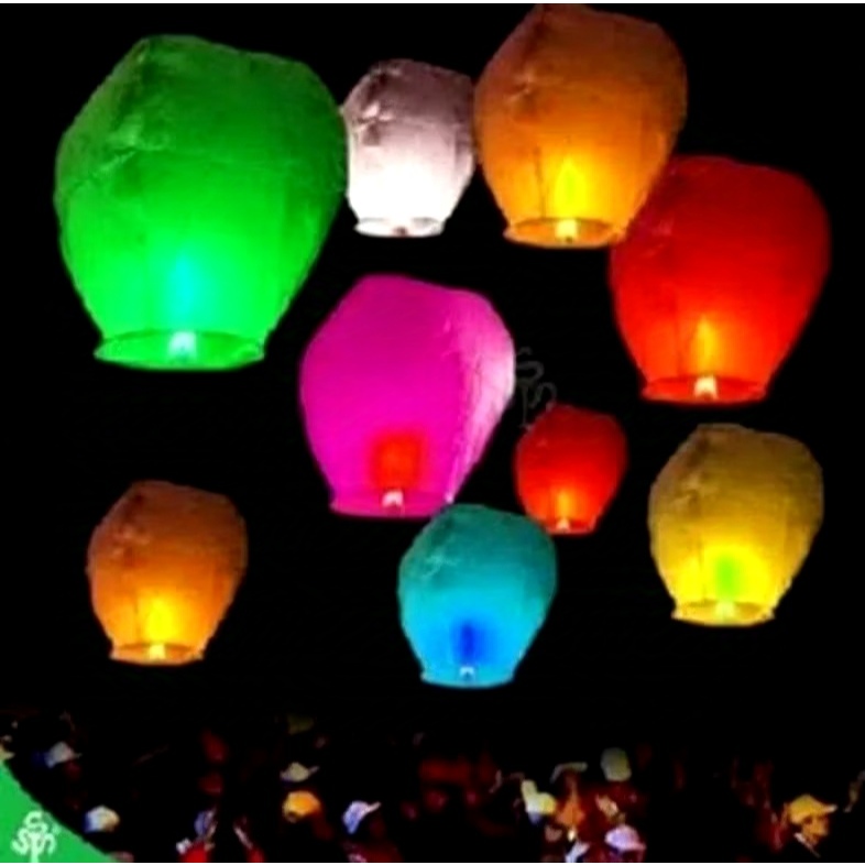 Jual 10 Pcs Lampion Terbang / Sky Lantern / Flying Lantern / Lentera ...