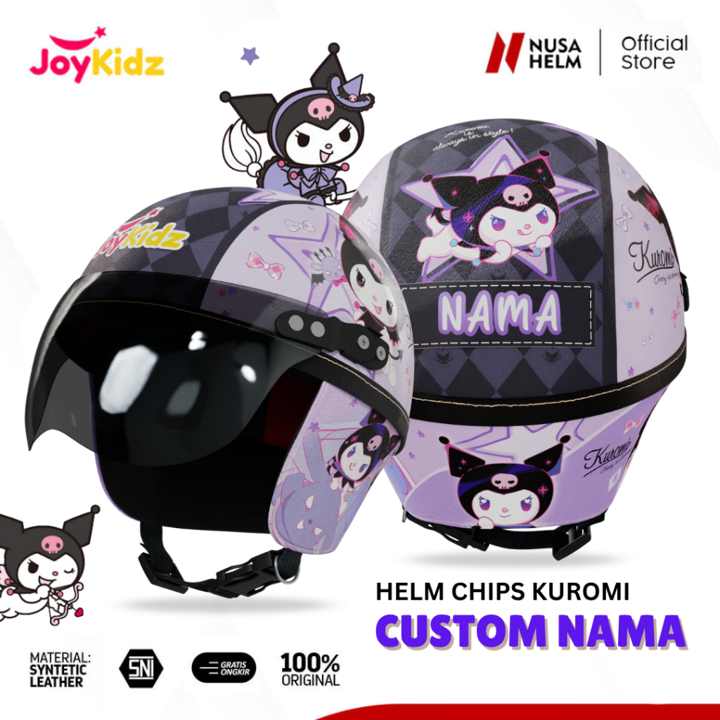Jual Helm Anak 1-5 Tahun Karakter Kuromi Custom Nama Unik Lucu | Shopee ...