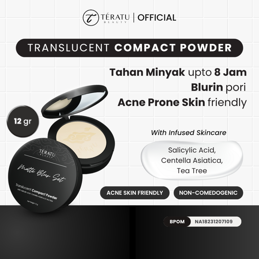 Jual TERATU BEAUTY Matte Blur Set Translucent Compact Powder - 12 gr ...