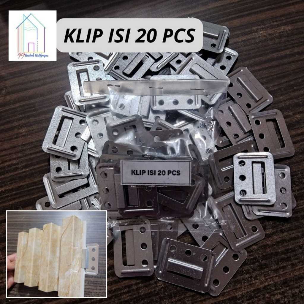Jual [20PCS] KLIP WPC ISI 20PCS UNTUK WALLPANEL WALLBOARD TEBAL AWET ...