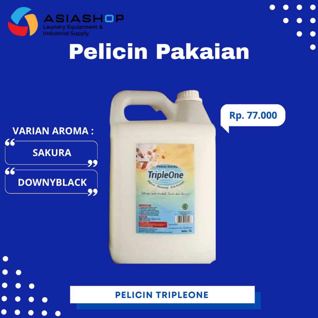 Jual Pelicin Pakaian Tripleone Ukuran 5 Liter | Shopee Indonesia