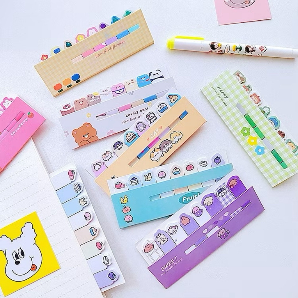 Jual Keras Memo Tempel Karakter 8IN1 Tempelan Kertas Catatan 120 Lembar ...