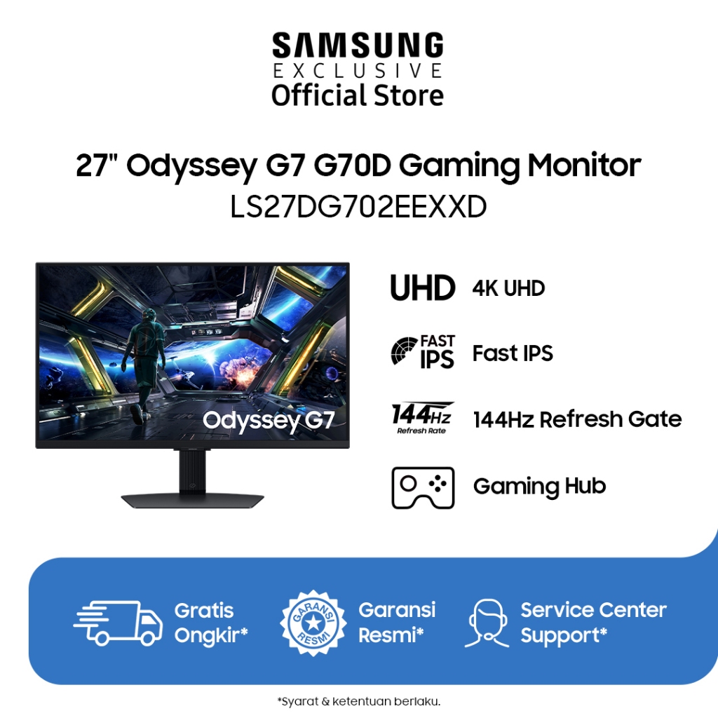 Jual Samsung Monitor Odyssey 27" G7 G70D UHD 144Hz | Gaming Monitor ...