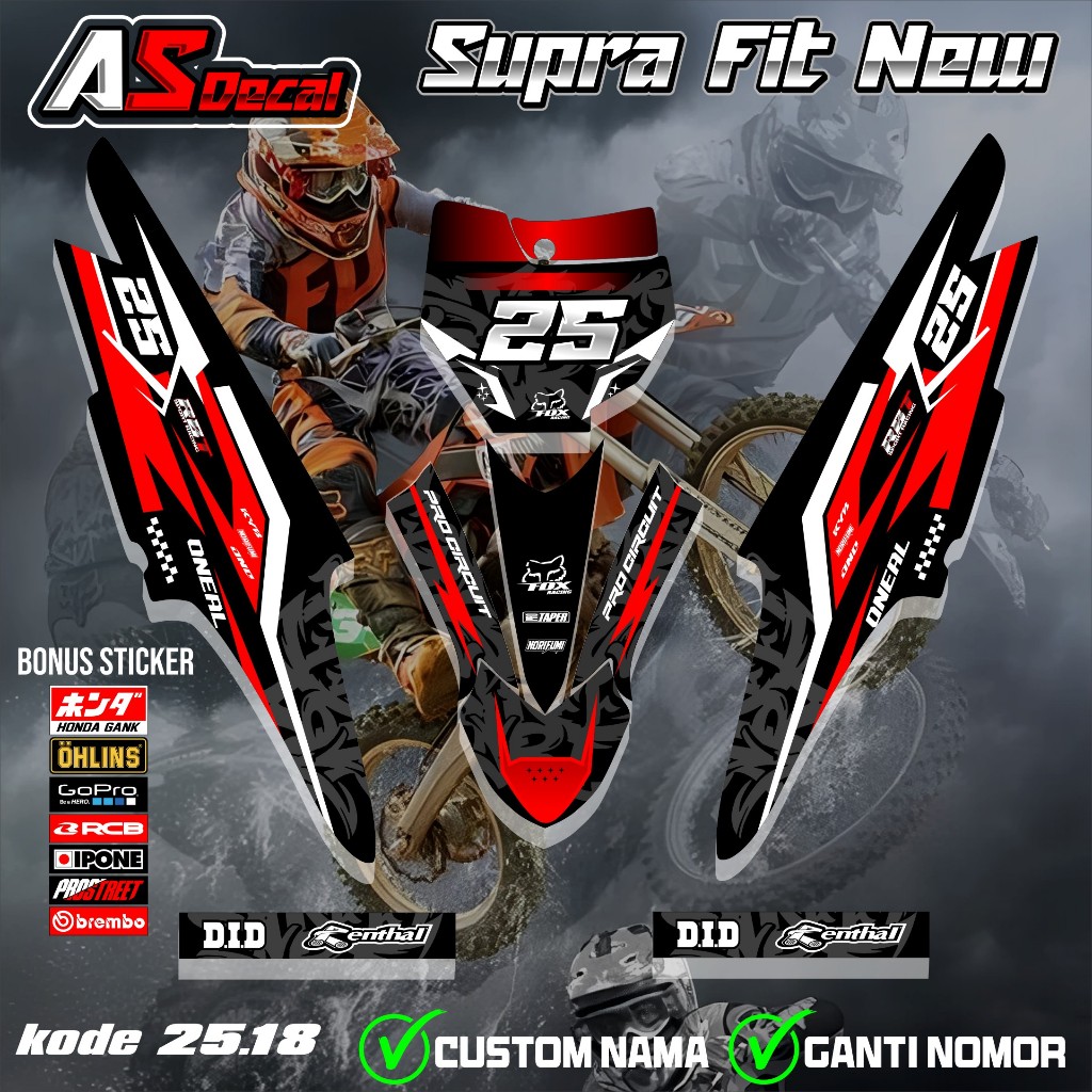 Jual Sticker RBT SUPRA FIT NEW SETICKER SEMI DECAL MOTOR RBT BEBEK ...