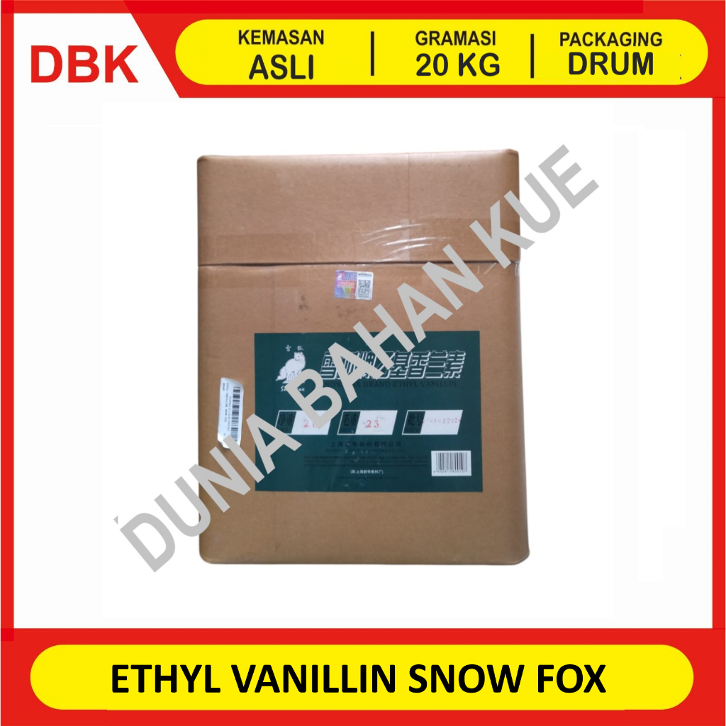 Jual ETHYL VANILLIN SNOW FOX / VANILLIN / BUBUK VANILLA - KEMASAN ASLI ...